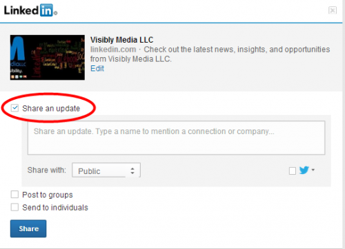 LinkedIn: Sharing Your Company Page On Social Media - Visibly Media