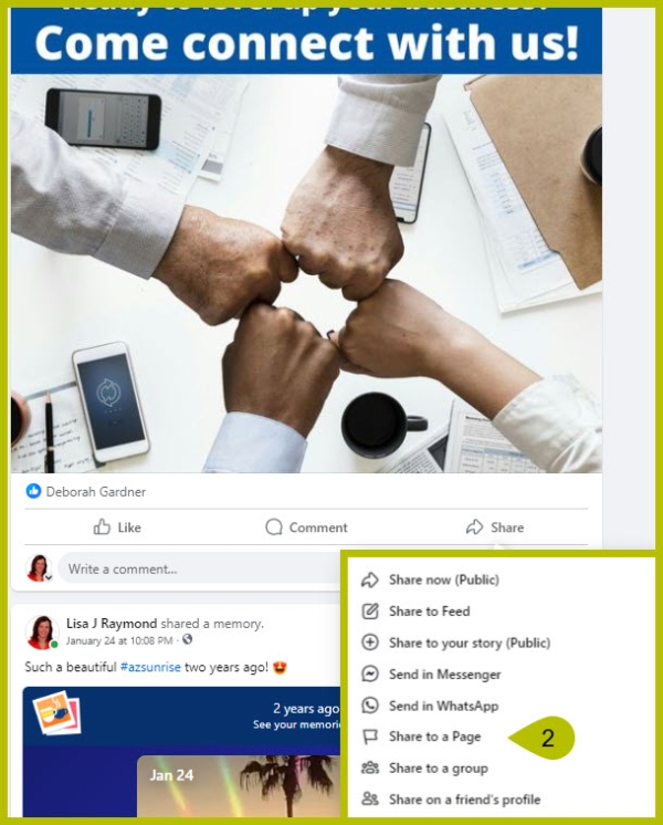 Facebook: Sharing A Post To Your Page – Visibly Media