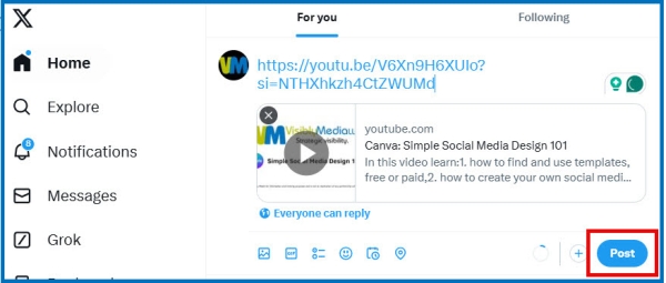 YouTube: How To Post A Video Link To X So The Graphic Shows - Visibly Media